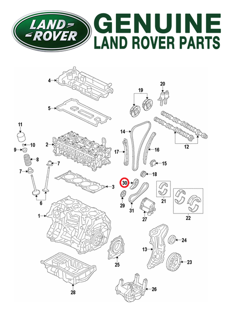 Genuine Oil Pump Chain Tensioner For Land Rover Discovery Sport LR2 2 ...