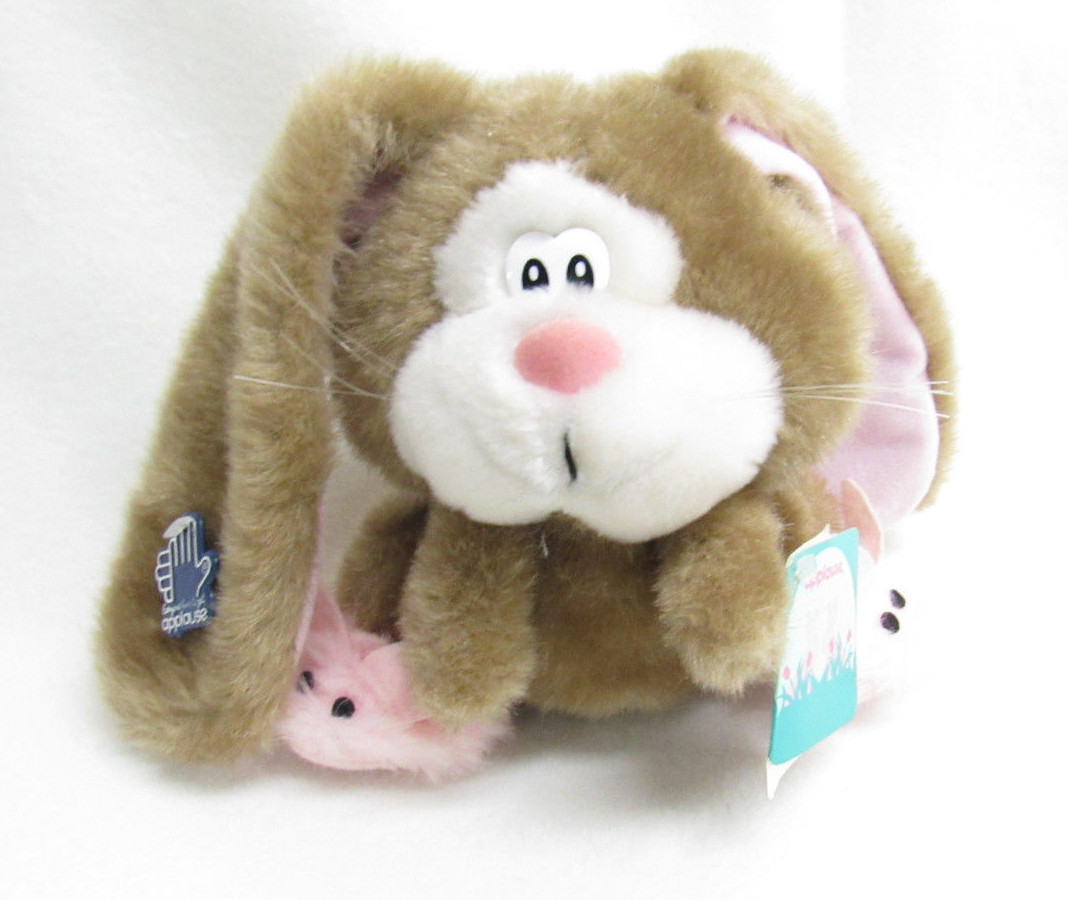 VTG RUSS BERRIE TRUDY STUFFED PLUSH ANIMAL BUNNY RABBIT TOY 8" PINK ...