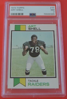 PSA 7 1973 TOPPS ART SHELL ROOKIE CARD #77 RAIDERS HOF 'ER | eBay
