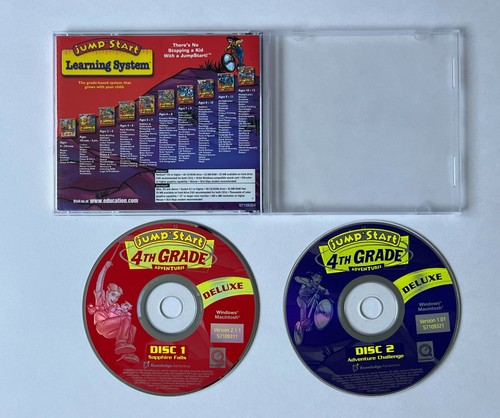 Jump Start Adventures 4th Grade CD-ROM Windows - No Front User Manual ...