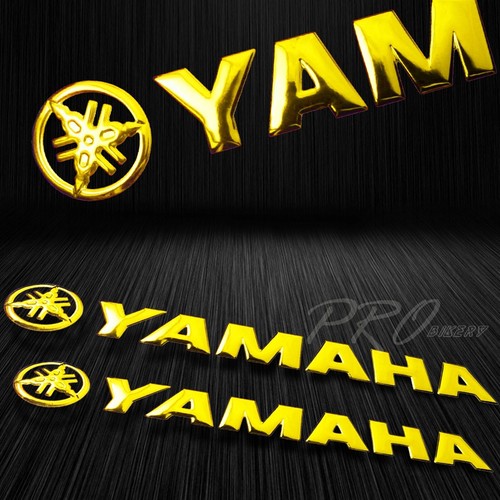 8" 3D Logo Decal+5-3/4" Emblem Sticker YZF-R1/R1S/R1M 2-Tone Black ...