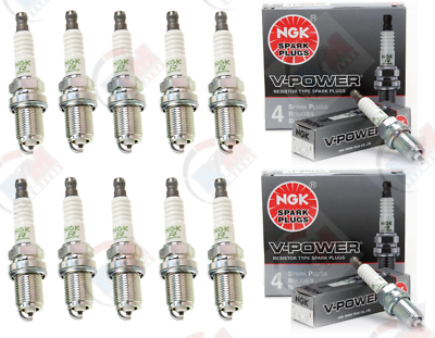 NGK "V-POWER" Spark Plug 3346 (Set of 10) - BR7EF | eBay