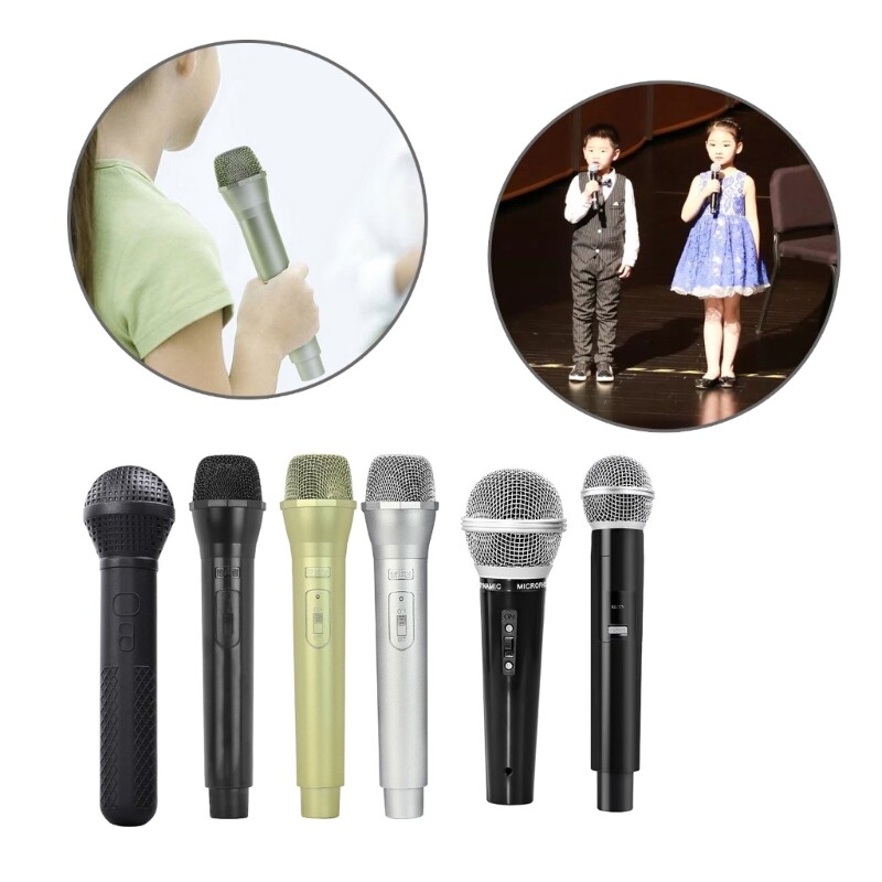 Fake Microphone Props Fun Simulation Pretend Microphone Toy for Stage ...