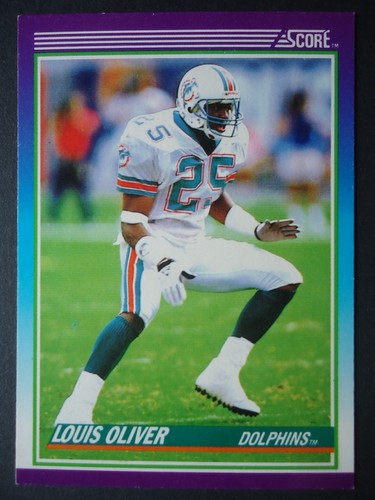 NFL 215 Louis Oliver Miami Dolphins Score 1990 (6,4 x 8,9) | eBay