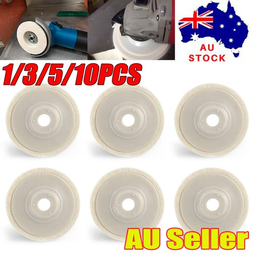 4'' Wool Buffing Polishing Angle Grinder Wheel Felt Pad Buffer Buff ...