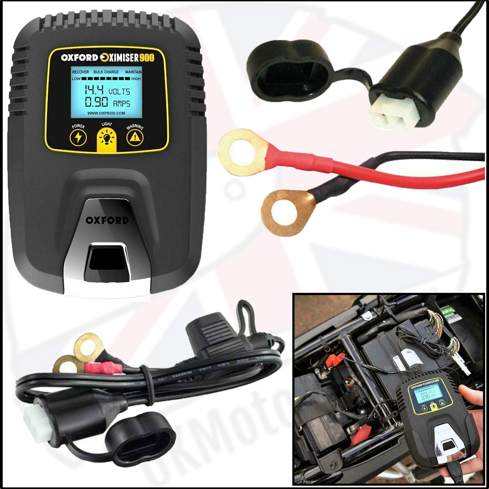 Oxford EL570 Oximiser 900 Optimiser Battery Charger & Oximiser Fused ...