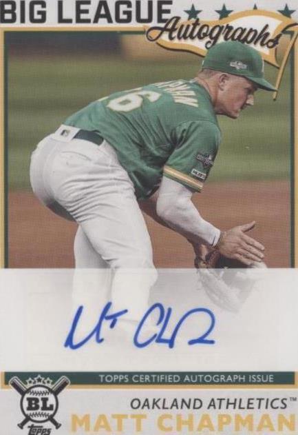 2020 Topps Big League - Big League Autographs Matt Chapman #BLA-MC (AU ...