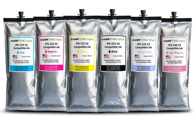 6 x 500ml E-64s OKI ColorPinter Compatible OKI IP5 SX ink bags - MADE ...