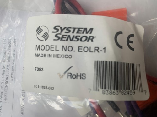 HONEYWELL System Sensor EOLR-1 End-of-line Epoxy Encapsulated (SPST ...