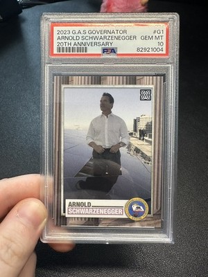 PSA 10 2023 GAS Arnold Schwarzenegger Governator Trading Card G1 G-1 | eBay