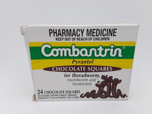 Combantrin Chocolate Squares 24 - Made in Australia - 1 Pack. EXPIRES 1 ...