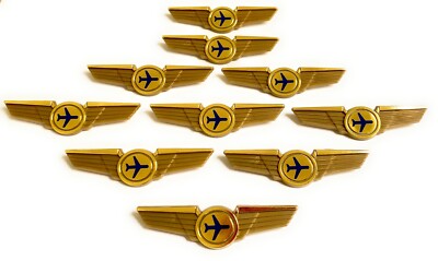 10 Airlines Children’s First Flight Pilot Wings Pins | eBay