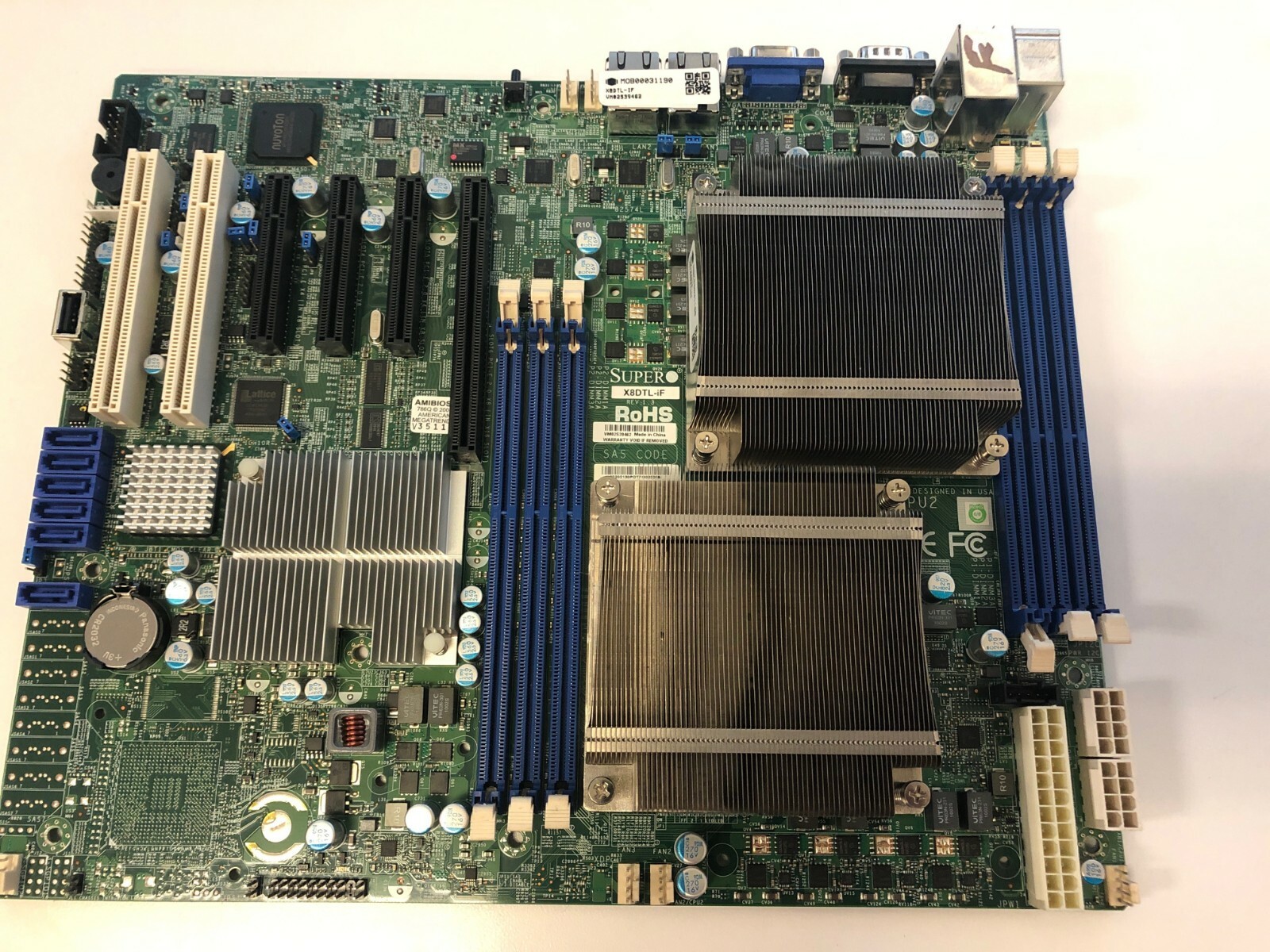 SuperMicro X8DTL-iF Motherboard WITH 2 x E5520 CPUs & 2 x SNK-P0036 ...
