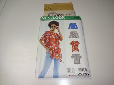 New Look 6555 Misses' Keyhole Tops Size XS-XL 6-24 Uncut | eBay