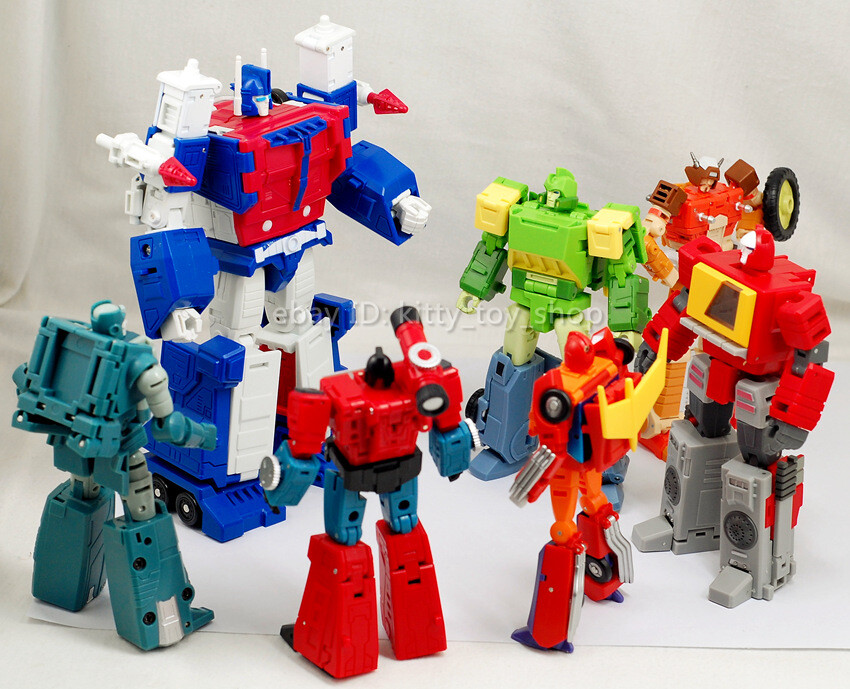 Small Scale MFT Auto Vehicle Deformable Robot Team Figure Boy Kids Toy ...