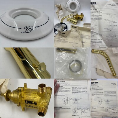 Vintage Kohler K-145/146/75460 BISCUIT George Brass/Antique Shower ...