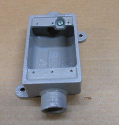 KILLARK FSC-2LM FSC2LM 3/4" IRON CAST DEVICE BOX SINGLE GANG SHALLOW (3 ...