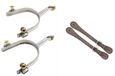 Western Campdraft Horse Spurs Stain/Steel Swan Neck With/Without ...