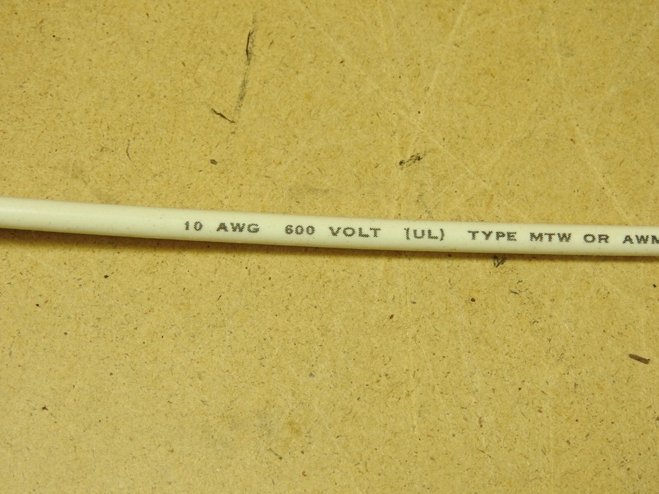 New 500 ft Roll - 10 AWG White Wire Spool, 600V, Mach. Tool Wire, AWM ...