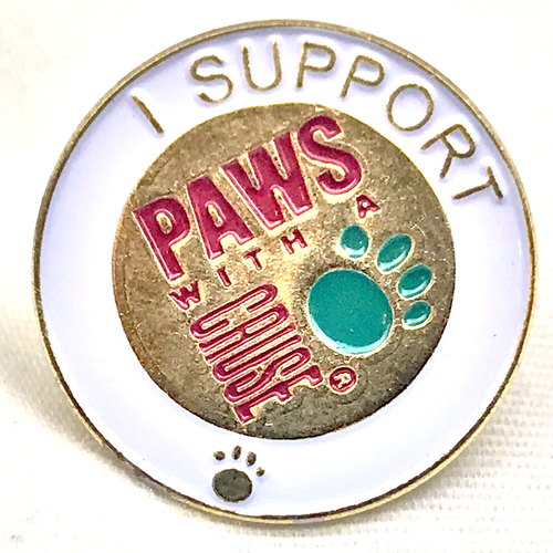 I Support Paws With A Cause Pin Metal Enamel | eBay
