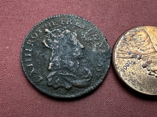 1657 France Liard of France Coin, juvenile bust, I Limoges Mi, Louis ...