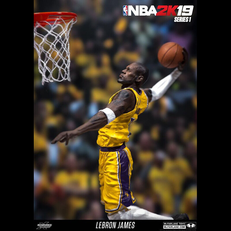 NBA #23 LeBron James Lakers Basketball Backboard Action Figure Kid Toy ...