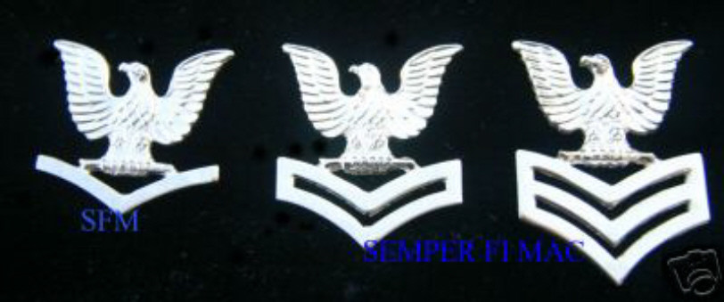 3rd CLASS PETTY OFFICER REGULATION HAT PIN US NAVY E-4 CROW USS PO3 ...