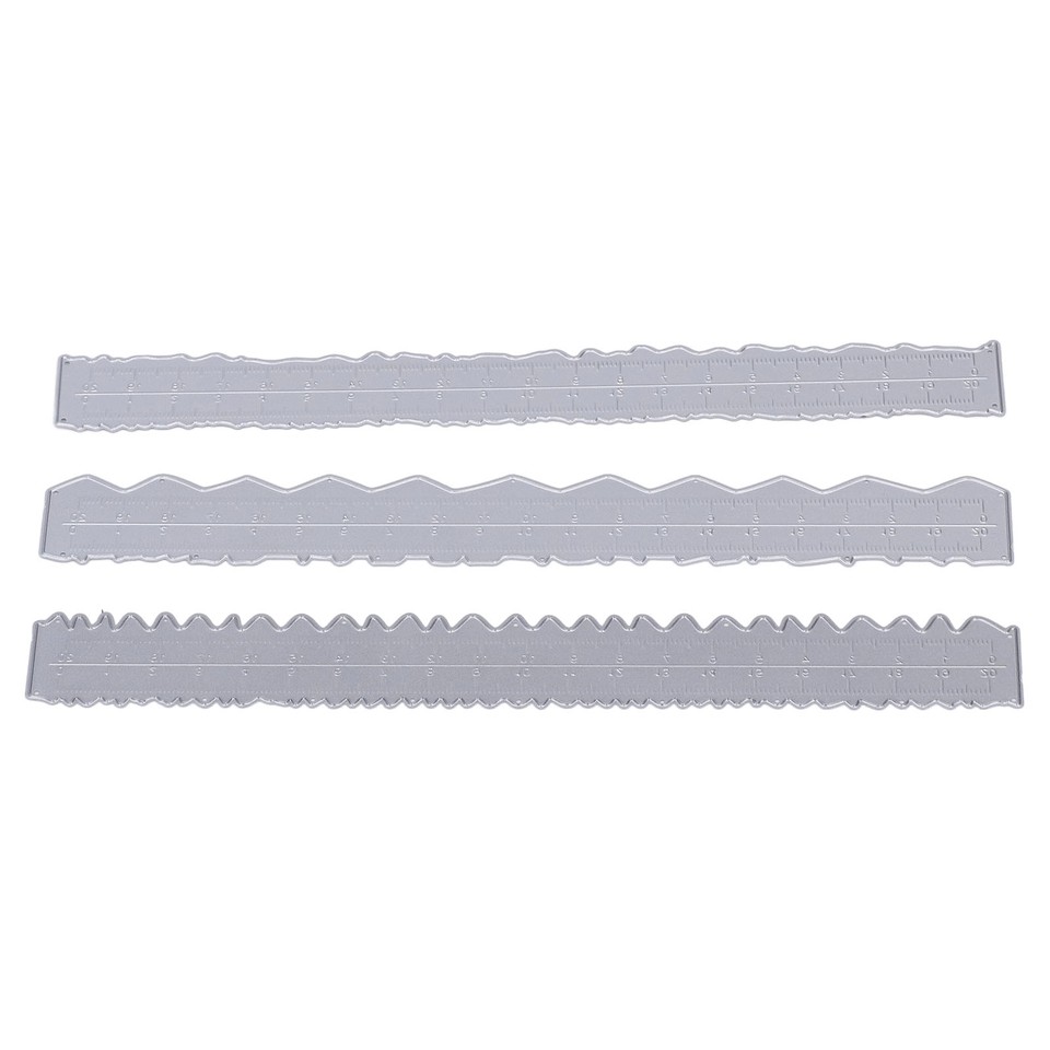 3Pcs Ruler Die Cuts DIY Making Jagged Deckle Edge Measuring Rulers ...
