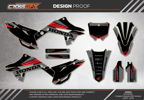 2000 2001 Graphics Kit CR 125 R 250 CR125 CR250 Polisport Restyle 2022 ...