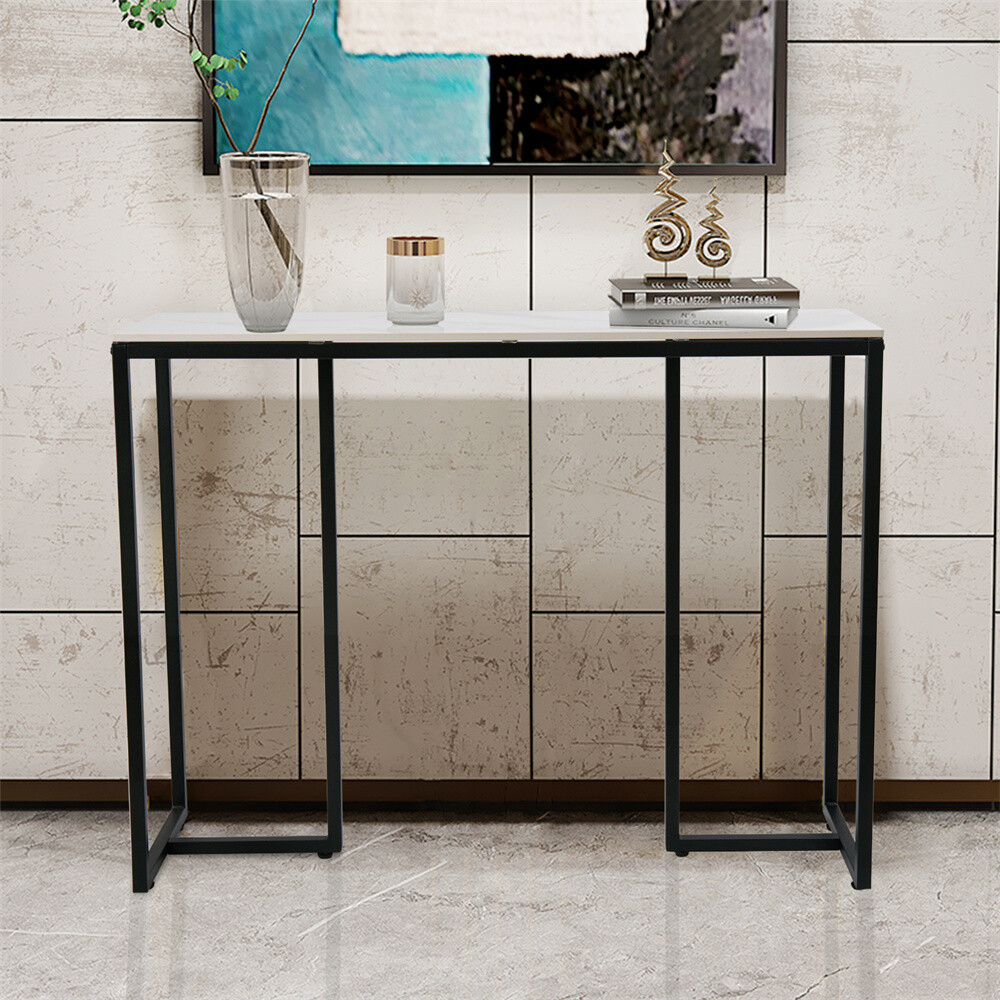 Metal Sofa Table With Marble Top | Baci Living Room