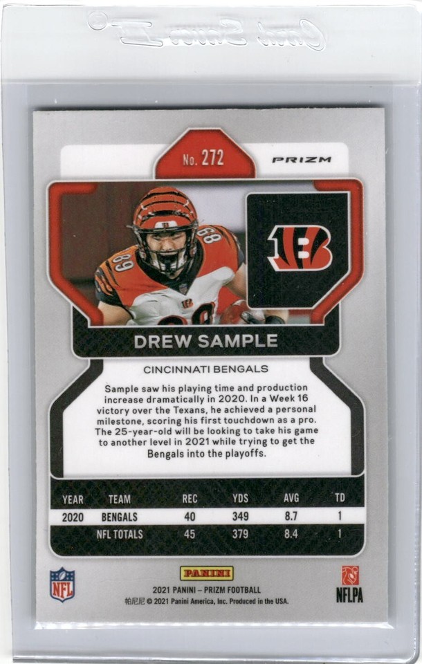 DREW SAMPLE 2021 PRIZM SILVER PRIZM BENGALS K3 | eBay