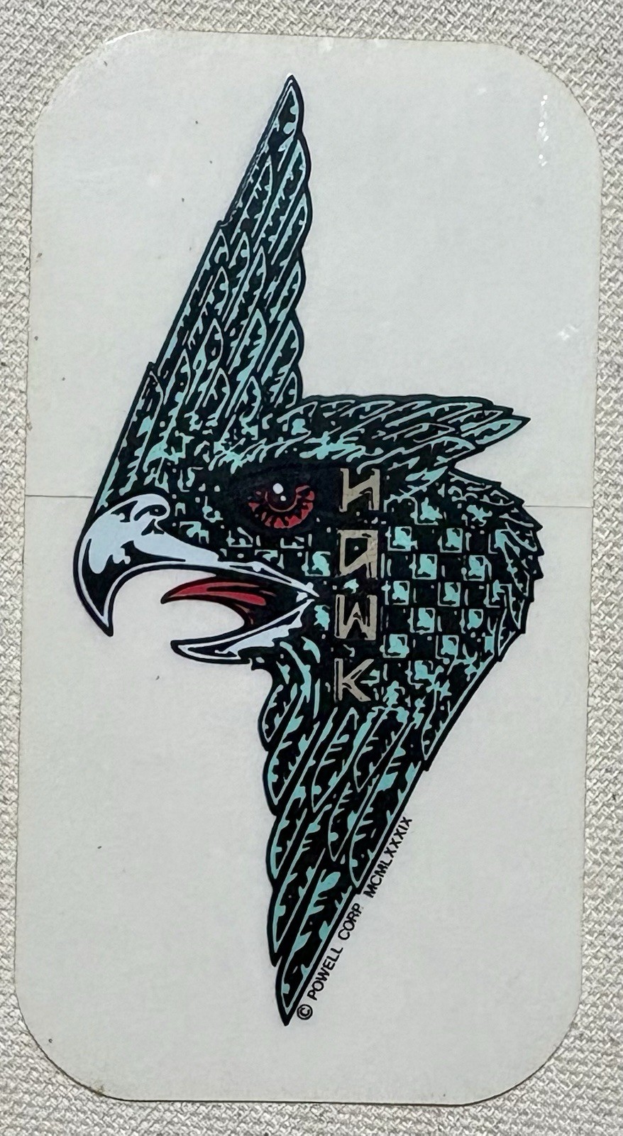 Rare Vintage Original 1980’s Tony Hawk Green Hawk Decal Skateboarding ...