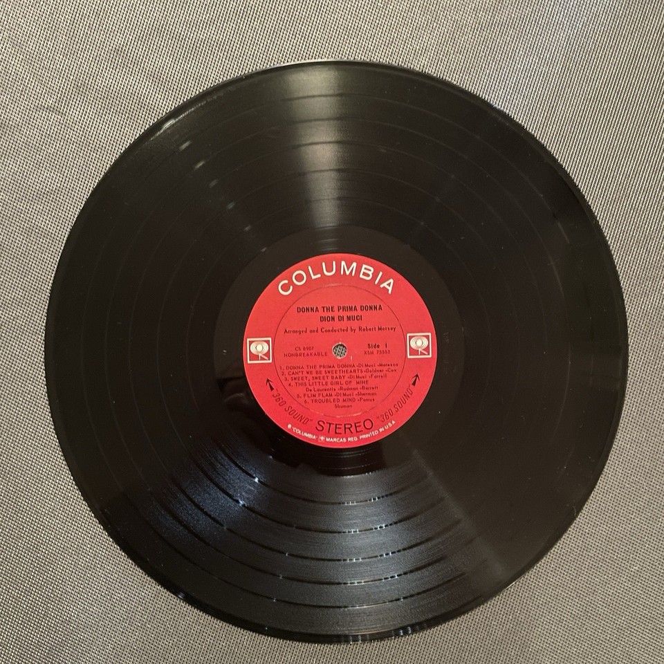 DION DIMUCI - DONNA THE PRIMA DONNA, COLUMBIA CS 8907, STEREO LP, 1963 ...