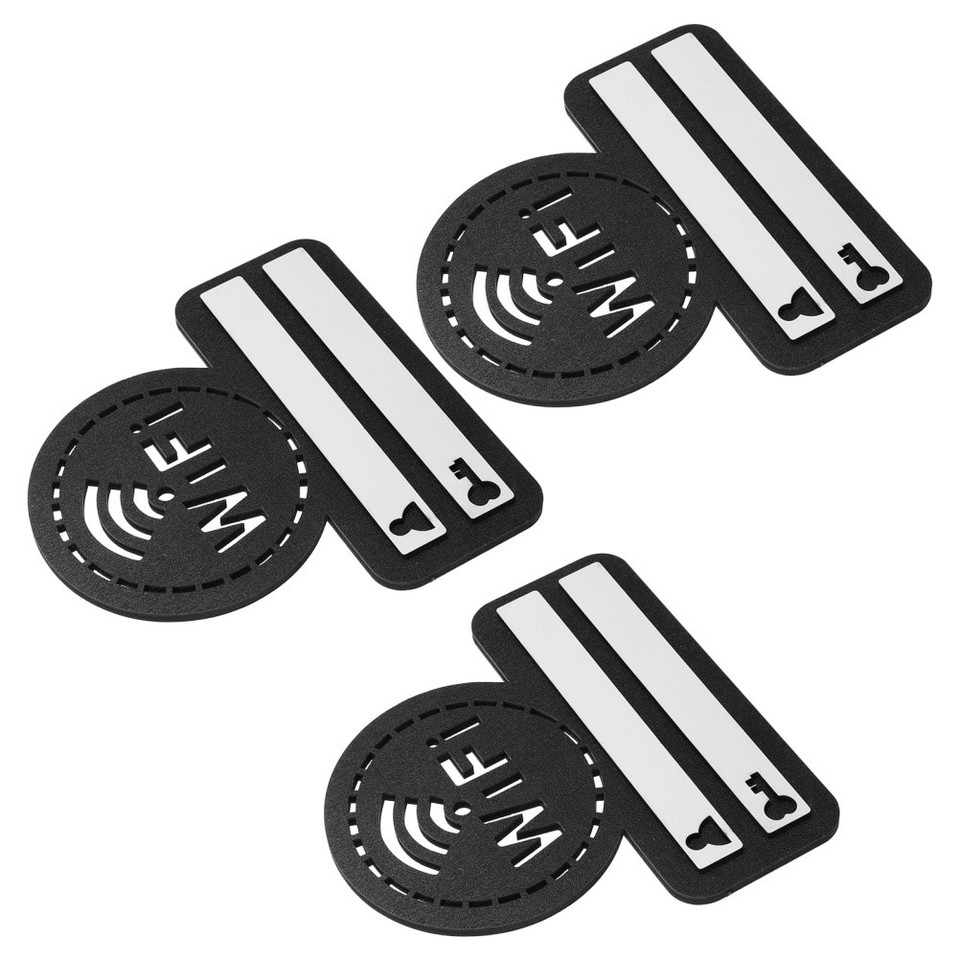 3pcs Wooden Wifi Password Sign: Wood Plaque Network Password Display ...