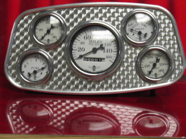 1934 Ford style gauge panel with engine turned insert | eBay