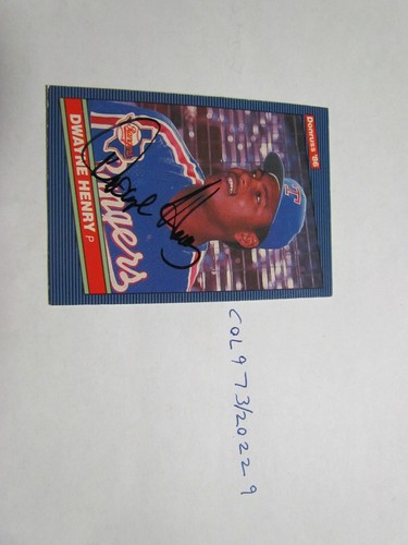 1986 Donruss Dwayne Henry signed baseball card 3 | eBay