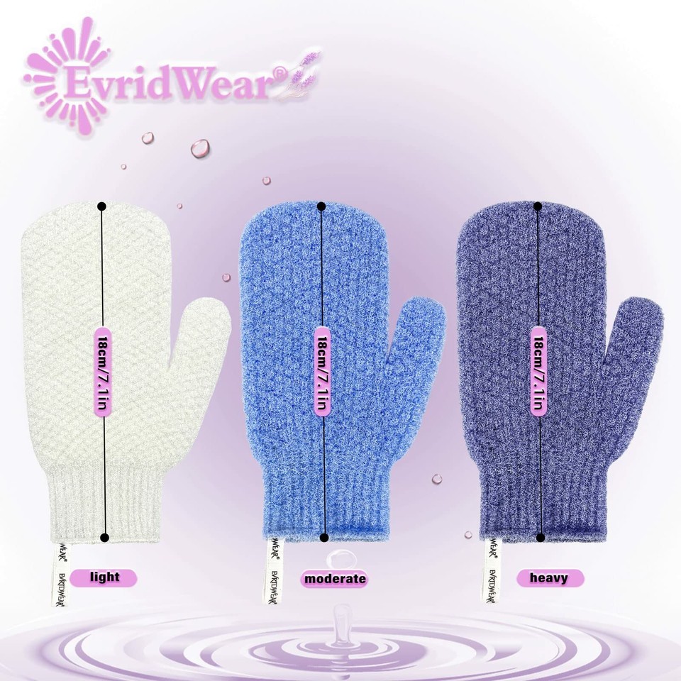 EvridWear Exfoliating Bath Mittens for Shower and Spa | eBay