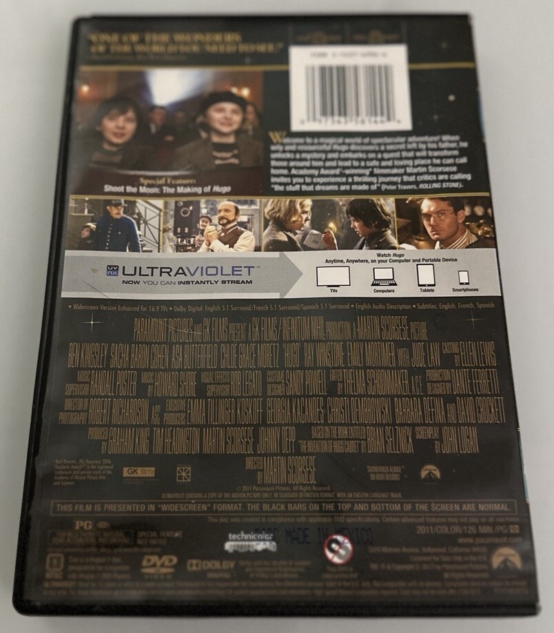 Hugo (DVD, 2012, Includes Digital Copy UltraViolet) 97363581444| eBay