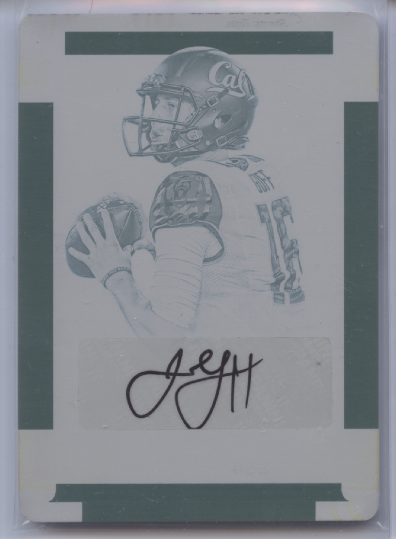 JARED GOFF 2017 PANINI NATIONAL TREASURES COLLEGIATE PLATE AUTO 1/1 RC ...