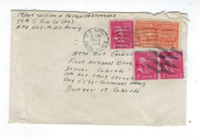 1949 APO 403 Germany E16 Special Delivery Three 2c Prexies to Denver CO ...