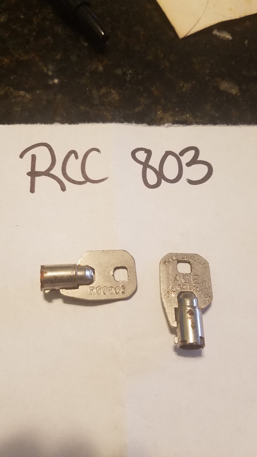 ACE Chicago Lock Co. RCC 803 Tubular Key | eBay
