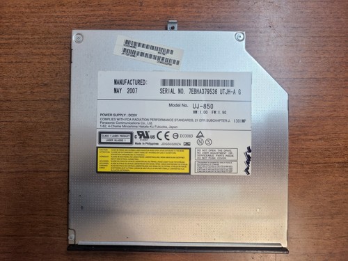 OEM TOSHIBA SATELLITE A135-S4656 ODD OPTICAL DISC DRIVE DVD CD UJ-850 ...