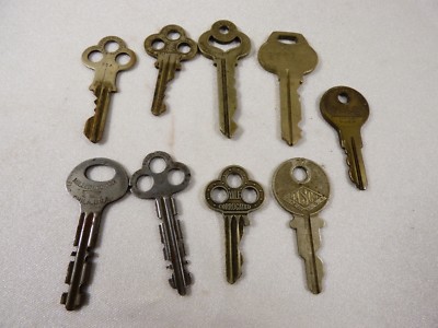 Vintage Antique Lot of 9 Flat Keys | eBay
