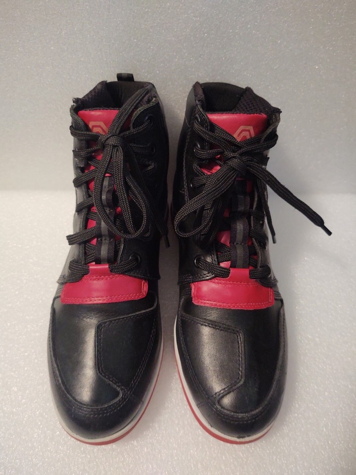 Men's REAX Fulton Waterproof Motorcycle Riding Shoes Black Red Size 10 ...