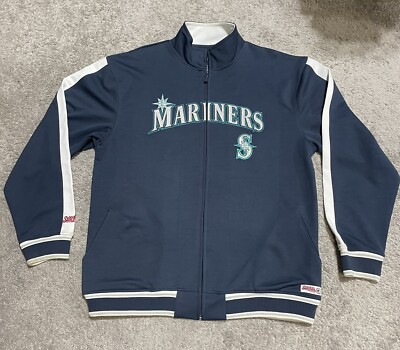 Stitches MLB Seattle Mariners Full Zip Jacket Adult Size Large EUC | eBay