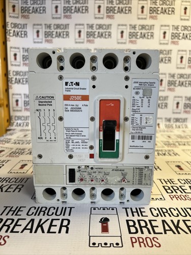 EATON CUTLER HAMMER 4 pole 150A J250E Circuit Breaker JGE4250NN WRNTY ...