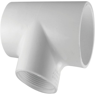 Charlotte Pipe 1 In. Solvent Weld x FIP Schedule 40 PVC Tee PVC 02401 ...