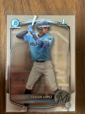 Fabian Lopez 2025 Bowman Baseball Chrome Prospects #BCP-19 Miami ...