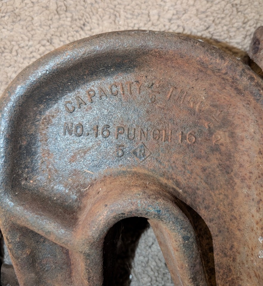 ROPER WHITNEY BENCH Punch #8 Large HEAVY DUTY USA 🇺🇸 Excellent 24 ...