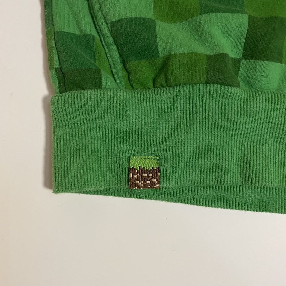 Vintage JINX Minecraft Creeper Full Zip Mask Hoodie Sweatshirt Youth ...